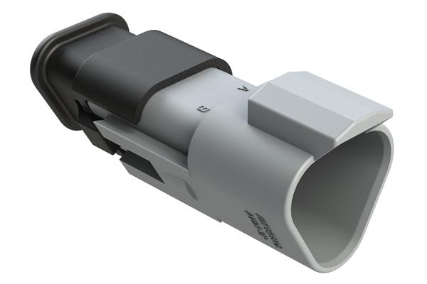 3-way Receptacle Male Connector With Reduced Diameter Seal, Grey - AT04 ...