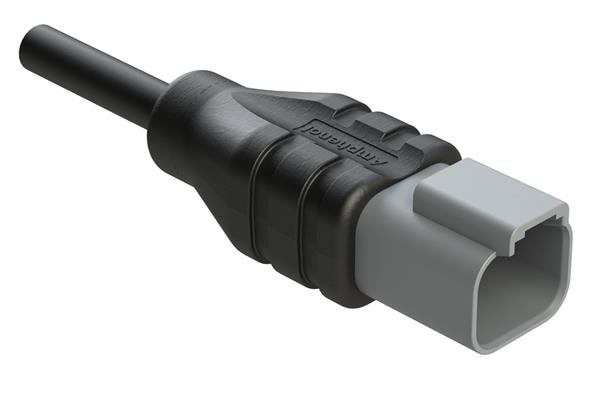 2 Position Receptacle Single-ended Molded Cable Assembly. Black Tpe ...