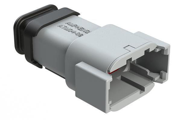 8 Pin Rec Position A W/strn Rlf - ATM04-08PA-SR1GY