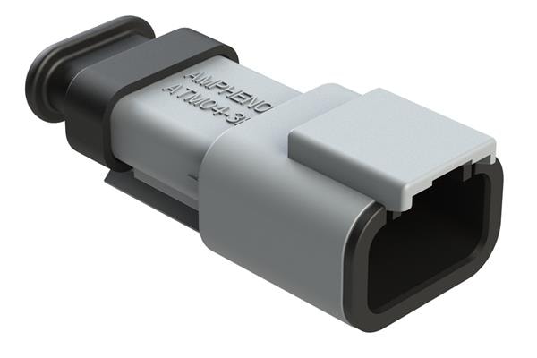 3 Pin Receptacle W/strn Rlf - ATM04-3P-SR01GY