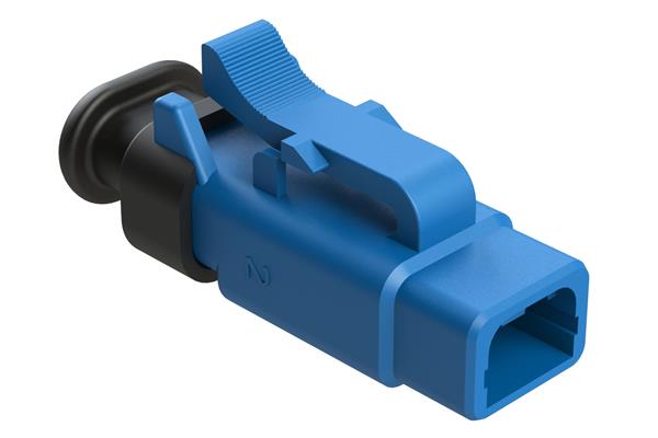 2-way Plug, Female Connector With Strain Relief End Cap, Blue Body ...