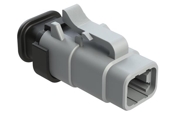 4 Pin Plug W/strn Rlf - ATM06-4S-SR01GY