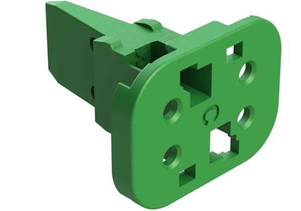 4 Position Plug Wedgelock, Keyed C, Green - AW4S-C