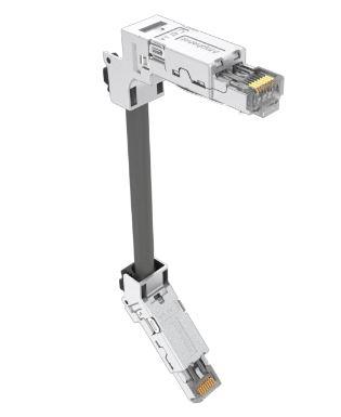 Cable, Cat6a, Industrial Rj45, 45 Deg Bottom Exit To 90 Deg Bottom Exit ...