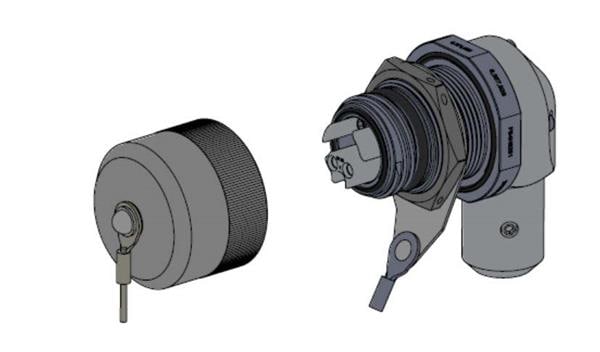 Receptacle Assy, Jam Nut, Tfoca-ii,90,key1 Kit (4) Mtfp1100c, (2 ...