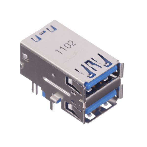 Usb3.0, A, Receptacle, Right Angle Stack Sink Dip. - GSB3115373T1F3HR