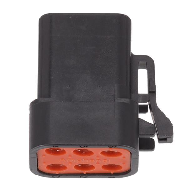 6-position Plug, Female, Black - ATP06-6S-BLK