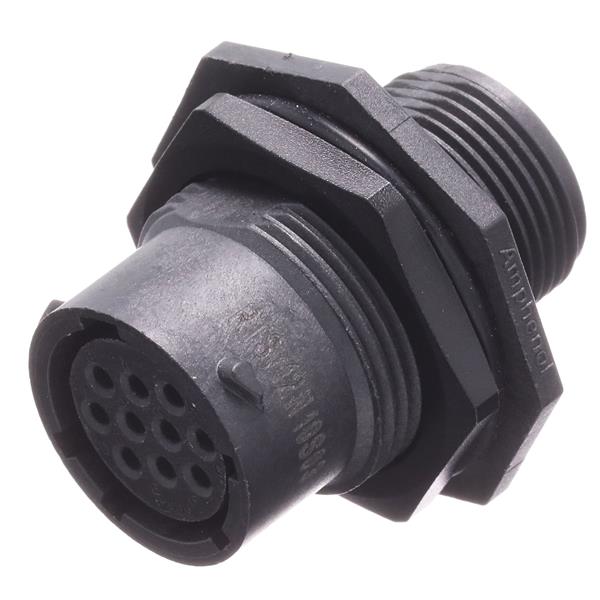 Receptacle Jam Nut Size 12 10pos Socket - RTS712N10S03