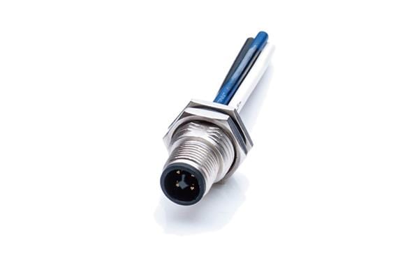 M12 Circular Metric Connector, T Code, Metal, 12a, 04 Pins, Male ...