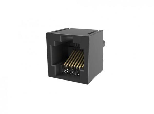 Single Port Modular Jack - Vertical, Input Output Connectors 8p8c ...