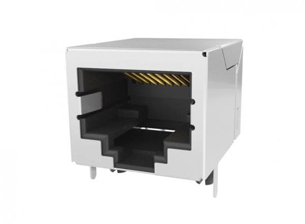 Single Port Modular Jack - Right Angle, Tab Down, Input Output ...