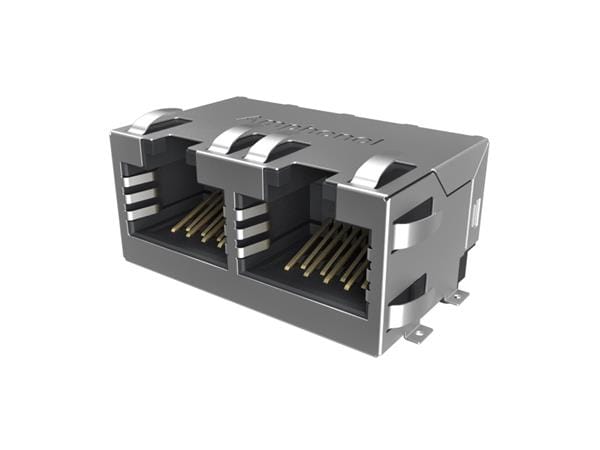 Modular Jack - 2p 8p8c, Ra, Cat6, Smt, Single Port, Shield With Top And ...