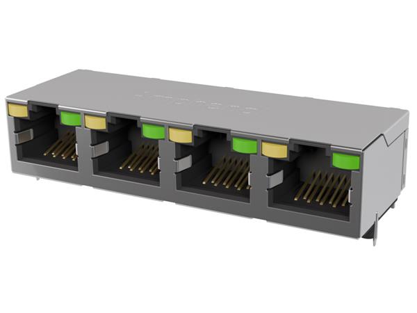 Standard Profile Cat6 Rj45 - 4 Port With Yellow Led, Shielded Without ...