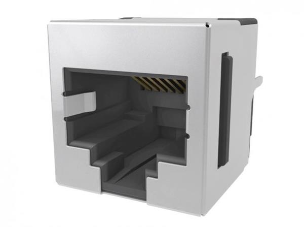 Single Port Modular Jack - Vertical, Input Output Connectors 8p8c, With ...