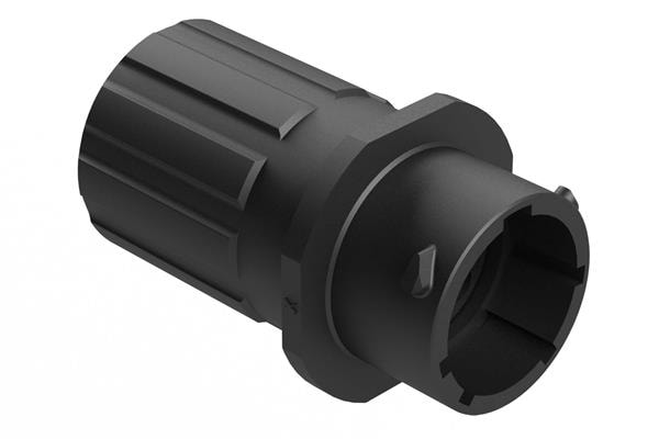 Receptacle, Inline, 4 Position, Male, Shell Size 12, And End Cap With ...