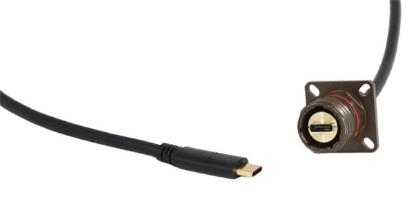 Usb-c Square Flange Receptacle - USB3CFTV22ZN