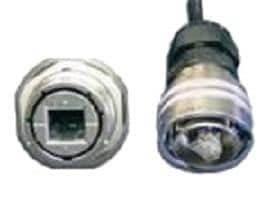 Female Rj45 Olive Inline Jam Nut Recpt - RJF7PE1G