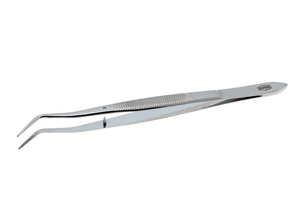 Aven College Forceps W/ Alignment Pin Offset Curved Tips 6 Inches - 18403