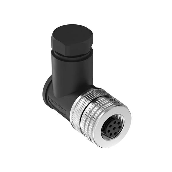 Field Wireable: M12; 8-pin Right Angle Female; 22 Awg 6-8 Mm Cable ...