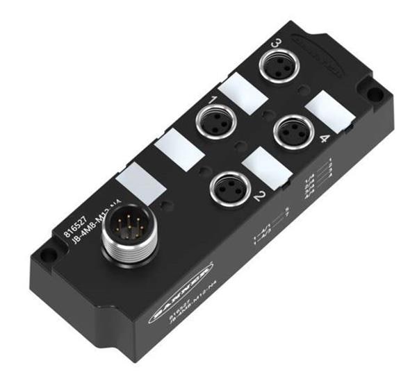 Junction Box 8 Port M8 4 Npn With M12 8-pin Hr; 4 Npn Signals, Pin 4 ...