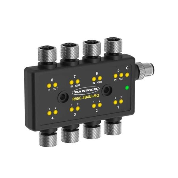 R95c Series: 8 Port Hybrid Io Modbus Hub; 4 Analog Inputs And 4 Analog ...