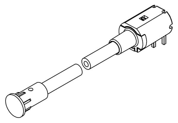 Flexible Light Pipe Assembly, 1mm. Fiber Optic Core, Right Angle, 4.2mm ...