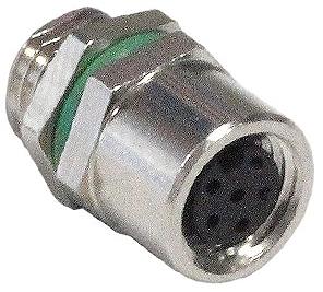 M8 A-coding 6 Pins Female Panel Mou - PXMBNI08RPF06AFLM8001