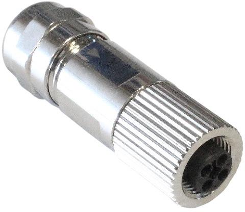 M12 T-code 4p/f Assembly Connector - PXMBNI12FBF04TSCPG7