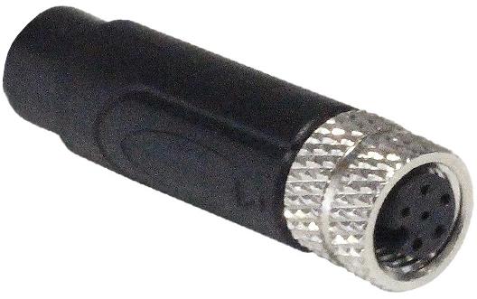 M8 A-coding 6p Female Straight Molding Cable - PXPPVC08FBF06ACL010PVC