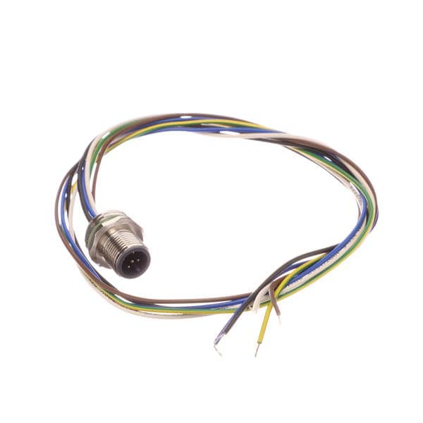 5p Wire Lead M12 Front Mnt Plug - 43-01010