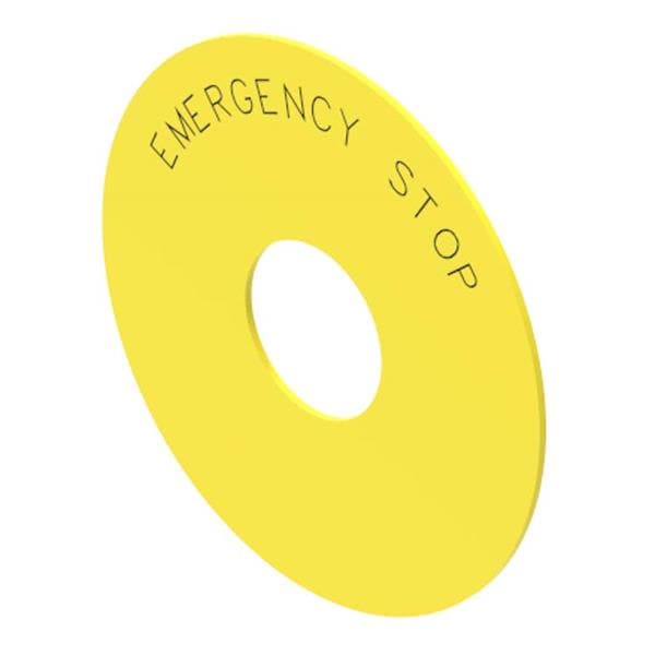 Estop Label P Ye Bk Emergency Stop - 45-50J.140S