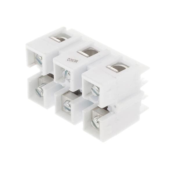 3p C Rail & Base Mnt Term Block White - NC3-WH