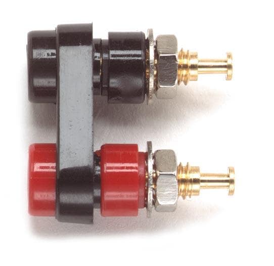 Dbl Pin Tip Jack W/mounting Base (black) - 4543-0