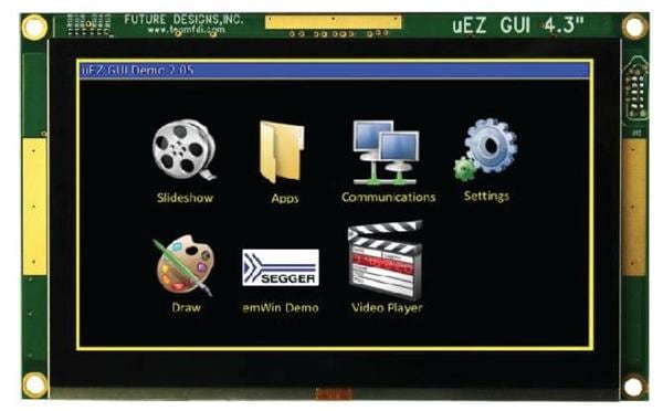 4.3" Pcap Touch Lcd Gui -module - uEZGUI-4088-43WQN-BA