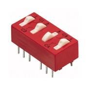 Dip Switch Spdt Recessed Rocker 4pos - 76RSC04T