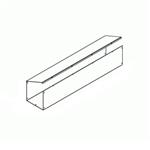 4 X 4 X 18" Wireway Hinge Cover Straight - CWST418NK