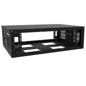 3u 24w 17.5d Multi-use Cabinet - SDC243U17BK