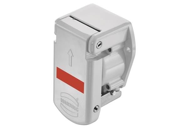 Uic 558 18pin Bulkhead Housing (red Bar) - 09580010302