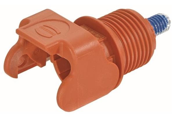 Han S 120 Screw Mount Housing Red M18 W/ Male Contact M6 (w/ Tuflok ...