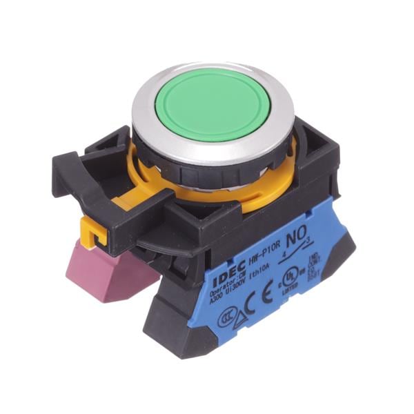 Pushbutton 22mm 1no1nc Green - CW4B-M1P11G