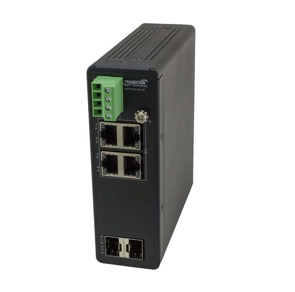 Hardened Unmanaged Switch, 4-port Ge Poe+, 2 Sfp, 120w Poe, 54vdc, - 40 ...