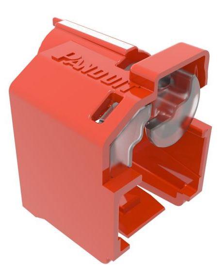 Recessed Lock-in Device, 10 In Red With 1 Key - PSL-DCPLRE