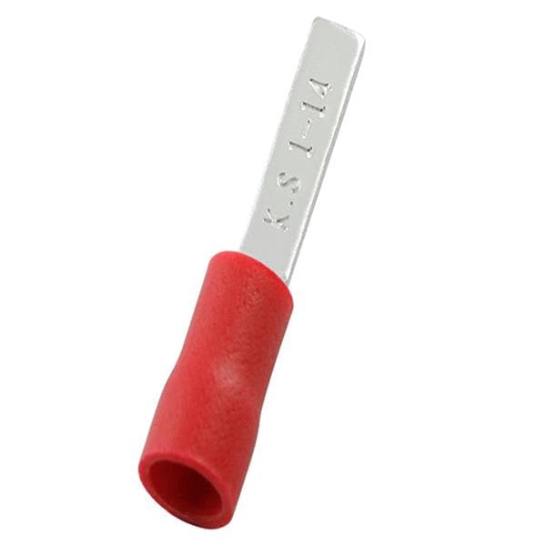 Insulated Vinyl Blade Terminal For Wire Range 22-16 (0.5 - 1.0) , Red ...
