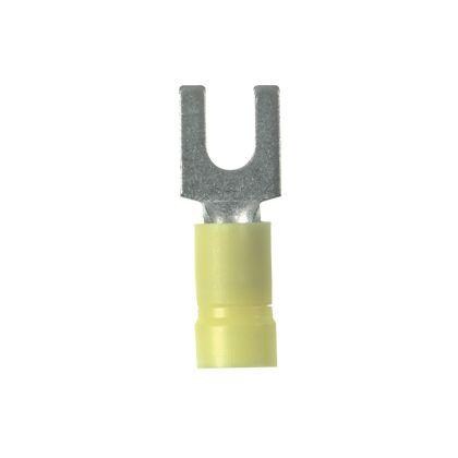 Insulated Vinyl Fork Terminal For Wire Range 12-10 (4.0-6.0) Stud Size ...