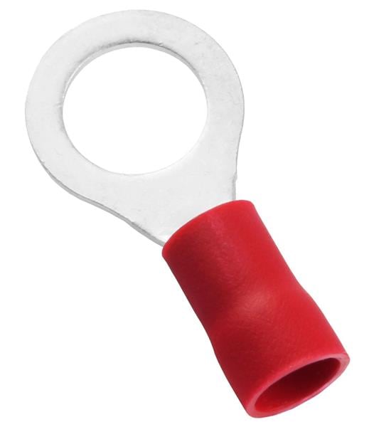 Insulated Vinyl Ring Terminal For Wire Range 8 (10) Stud Size 3/8" (m10 ...