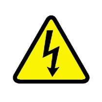 Iso Label, Vinyl,'electrical Shock Symbol', 0.5"triangle,10/cd,10 Cds ...