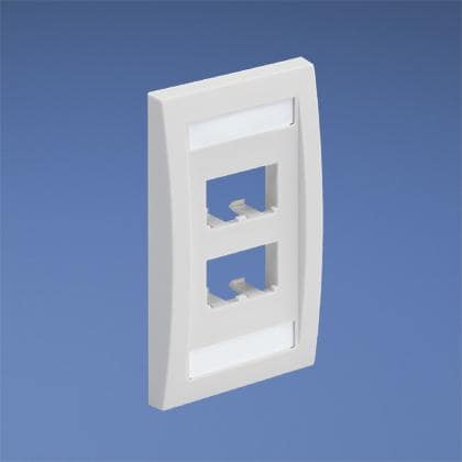 Faceplate, 4 Port Single Wht - CFPE4WHY