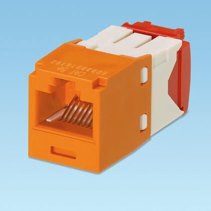 Mini-com Module, Cat 5e, Utp, 8 Pos 8 Wire, Universal, Orange, Tg Style ...