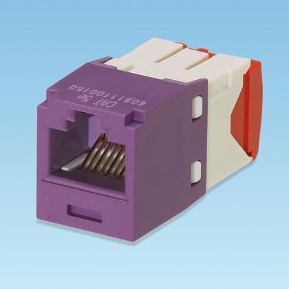Mini-com Module, Cat 5e, Utp, 8 Pos 8 Wire, Universal, Blue, Leadframe ...