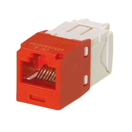 Mini-com Module, Cat 6, Utp, 8 Pos 8 Wire, Universal, Red, Tg Style ...